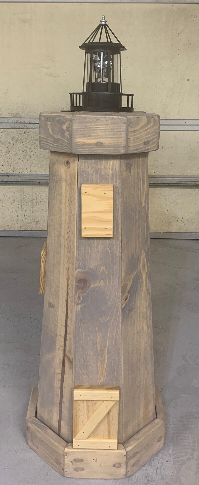 Handmade Lighthouse With Rotating Solar LED Light - Etsy