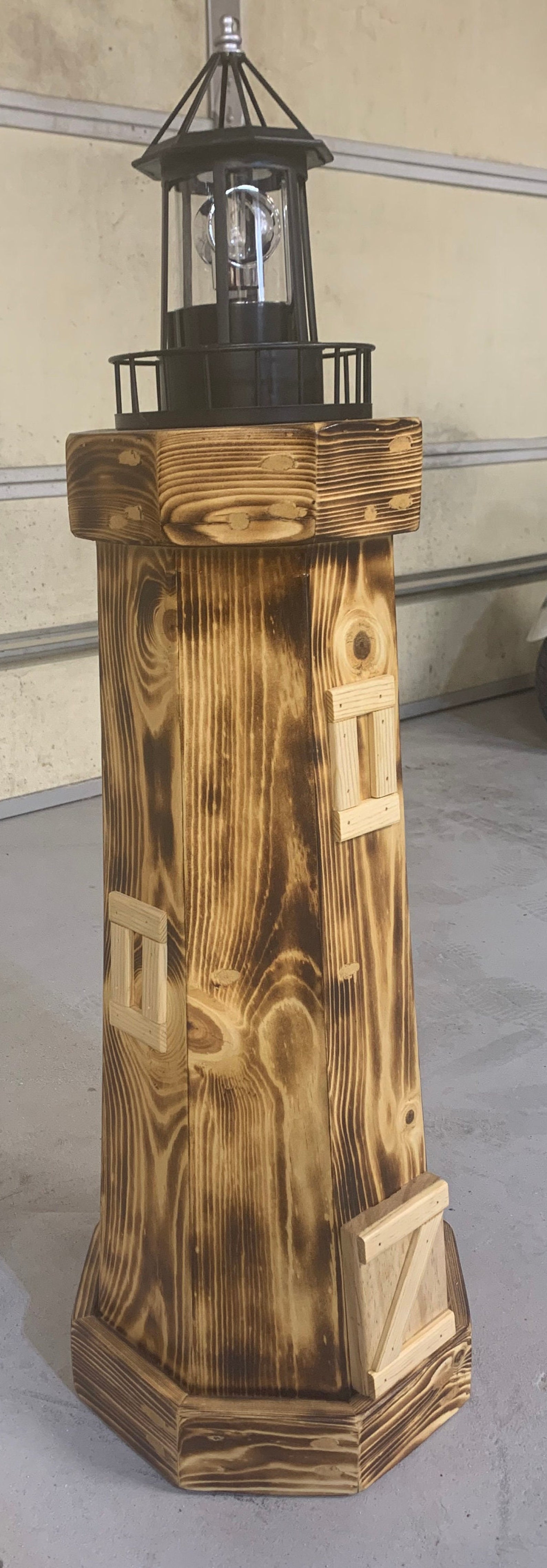 Handmade Lighthouse With Rotating Solar LED Light - Etsy