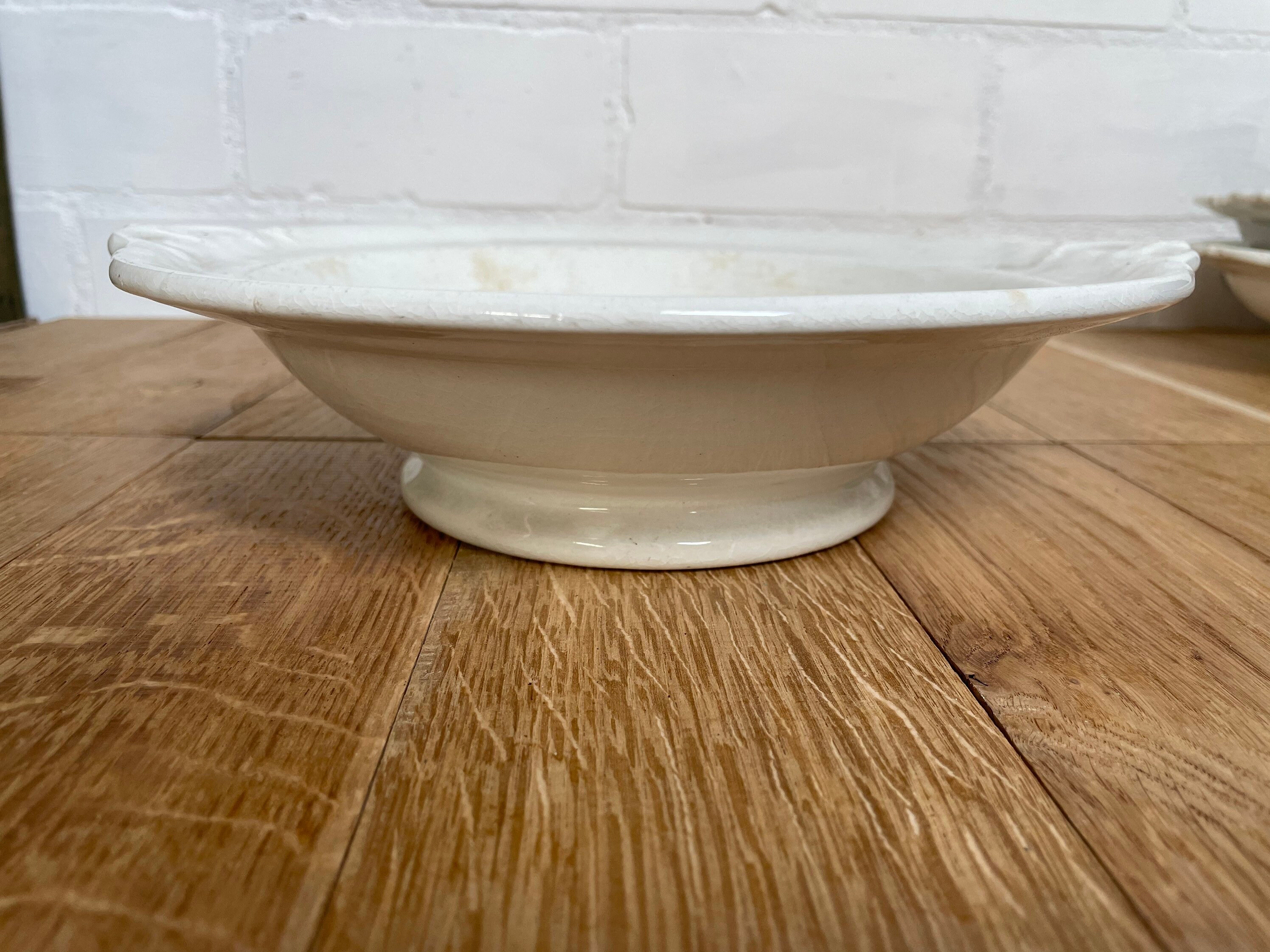 Antique Ironstone Serving Dish Antique Ironstone Low Footed Dish P ...