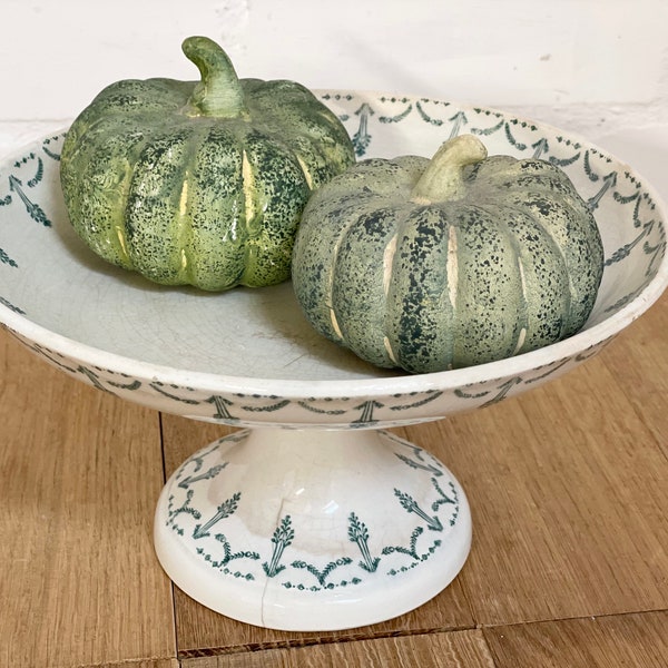Antique White Ironstone Compote - Etsy
