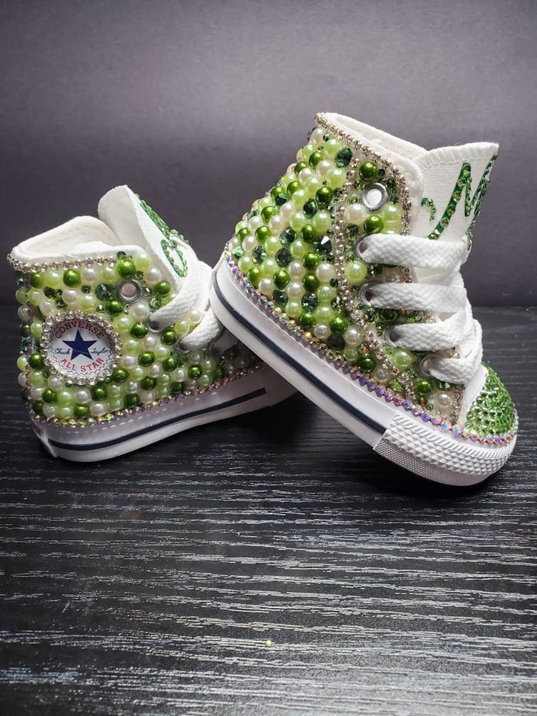 Kids Custom Bedazzled Converse All-stars - Etsy