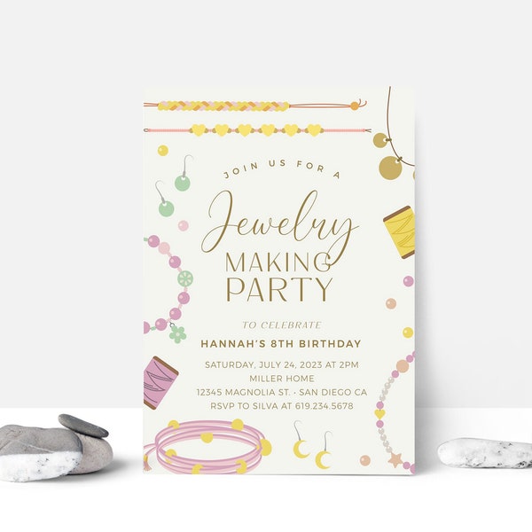 Jewelry Making Party Invitation - Etsy