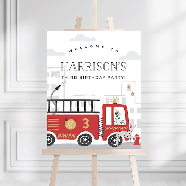 Fire Truck Birthday - Etsy