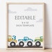 EDITABLE Monster Truck Party Signs 8" X 10" • Modern and Simple Monster ...