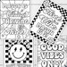 EDITABLE Cool | Vibing Thriving and Three Coloring Pages • 4 Designs 8. ...