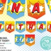 EDITABLE Superhero Pennant Superhero Banner Party Decoration Corjl ...