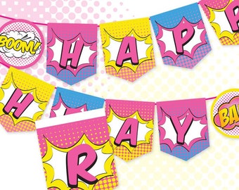 Superhero Pennant - Etsy