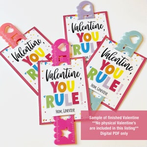 EDITABLE You Rule Valentine Card • Ruler Valentine | Classroom ...