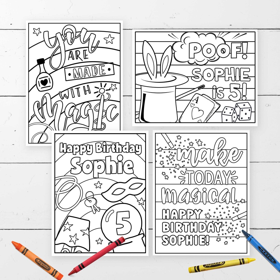 EDITABLE Magic Party Coloring Pages • Magic Show Coloring Sheets ...