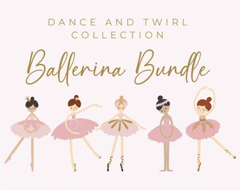 Ballerina Birthday Bundle, Modern Ballerina Ballet Dancer Girl ...
