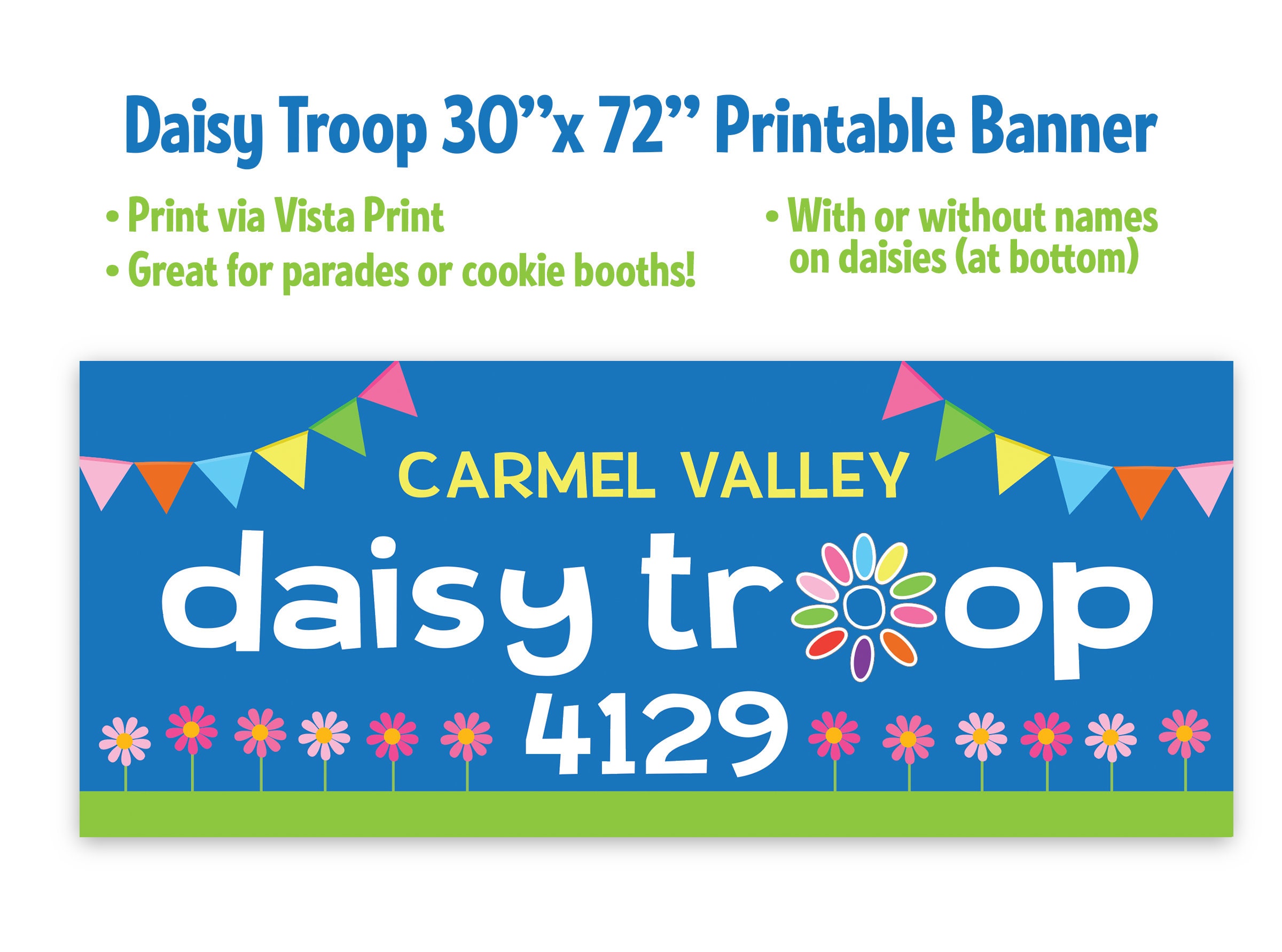Printable Girl Scout Daisy Troop Banner 30 X 72 - Etsy