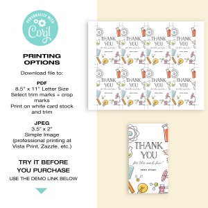 EDITABLE Science Thank You Tag • Gift Tag • Favor Tag • Thank You Tag ...