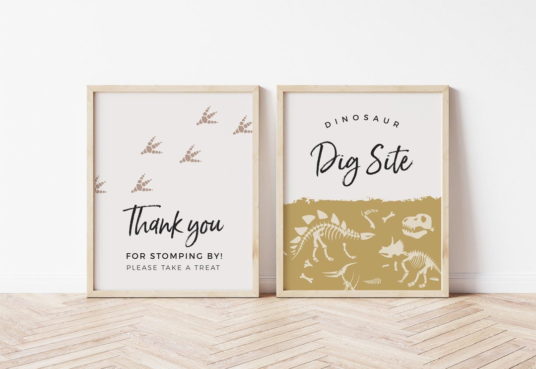 EDITABLE Dinosaur Party Sign Template • Dino Birthday Party Signs ...