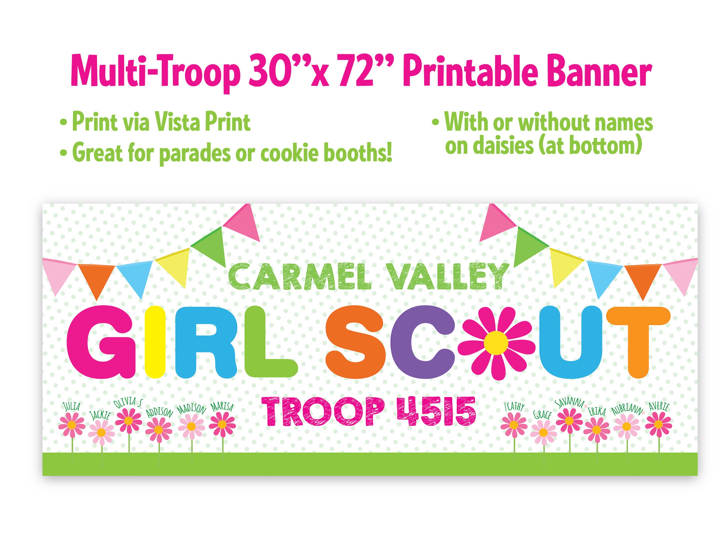 Parade Banner Printable Custom Girl Scout Artwork for a 30 x 72 2.5 x 6 ...