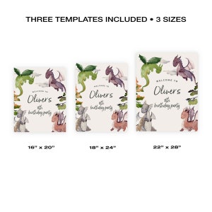 EDITABLE Dragon Party Welcome Poster • welcome Sign | Dragon Party ...