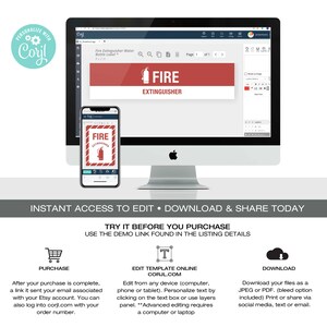 Fire Extinguisher Water Bottle Label • Fire Truck Water Bottle Label ...