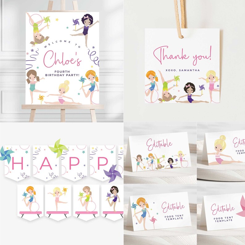EDITABLE Gymnastics Water Bottle Labels • Pinwheels • Gymnastics ...