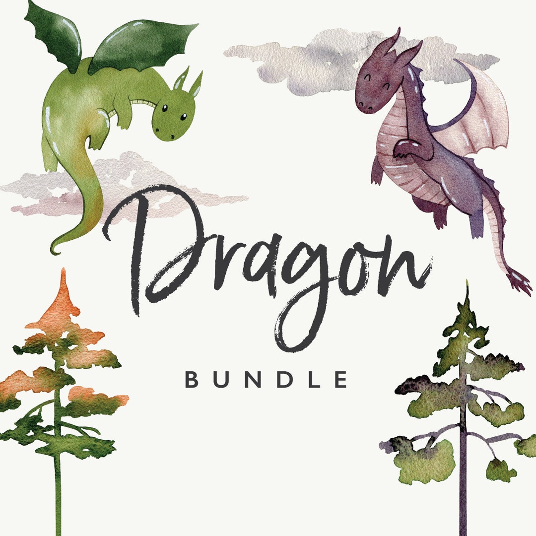 Dragon Birthday Collection BUNDLE | 13 EDITABLE Digital Templates ...