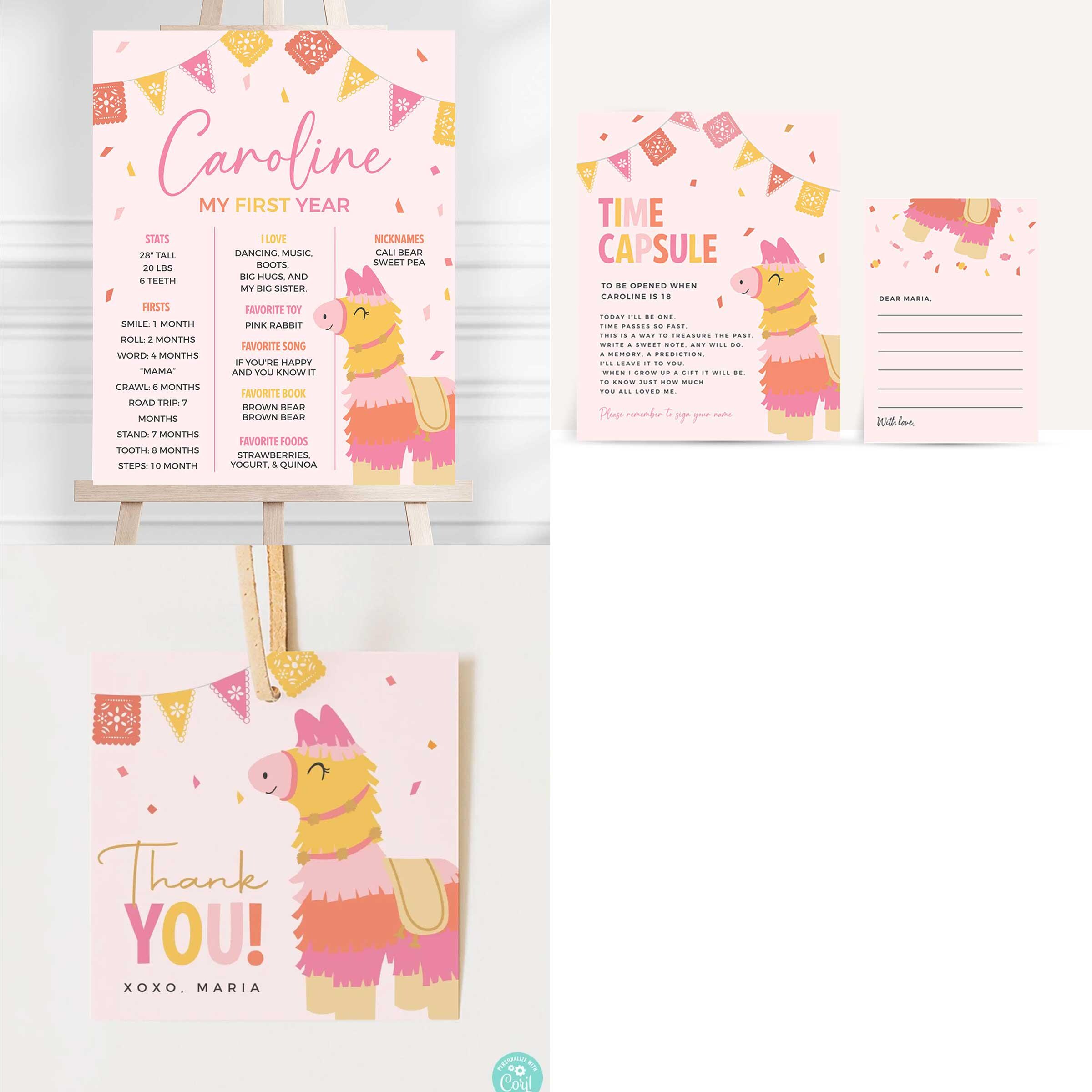 Fiesta Editable Signs • Piñata Birthday Party Signs 8 X 10 • 2 Designs ...