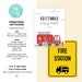 EDITABLE Fire Truck Party Sign Templates • Fireman, Firetruck, Fire ...
