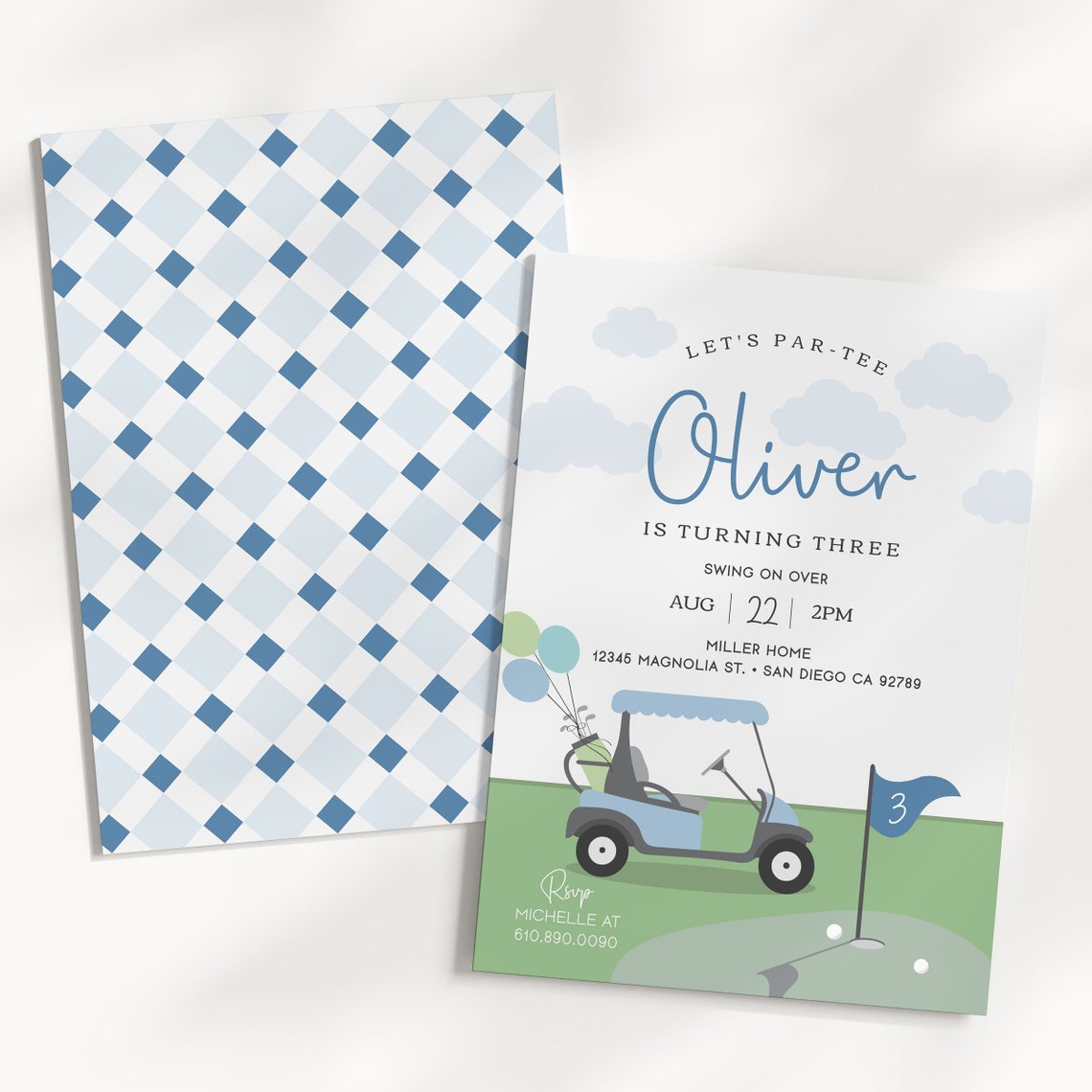 Golf Birthday Invitation | Modern Golf Par-tee Birthday Invite, Golf ...