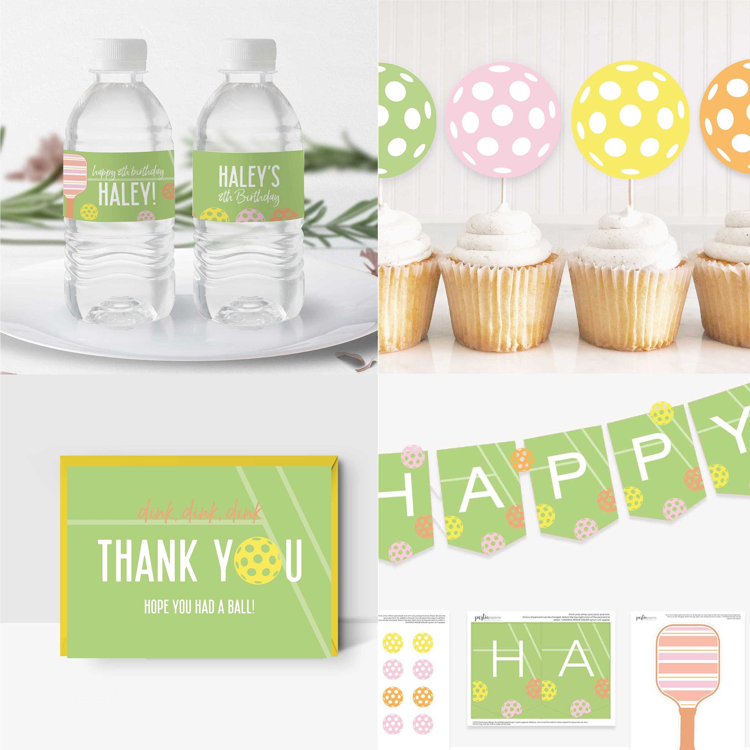 EDITABLE Pickleball Party Thank You Tag, Pickleball Favor Tag, Dink ...
