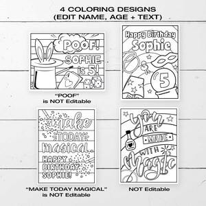 EDITABLE Magic Party Coloring Pages • Magic Show Coloring Sheets ...