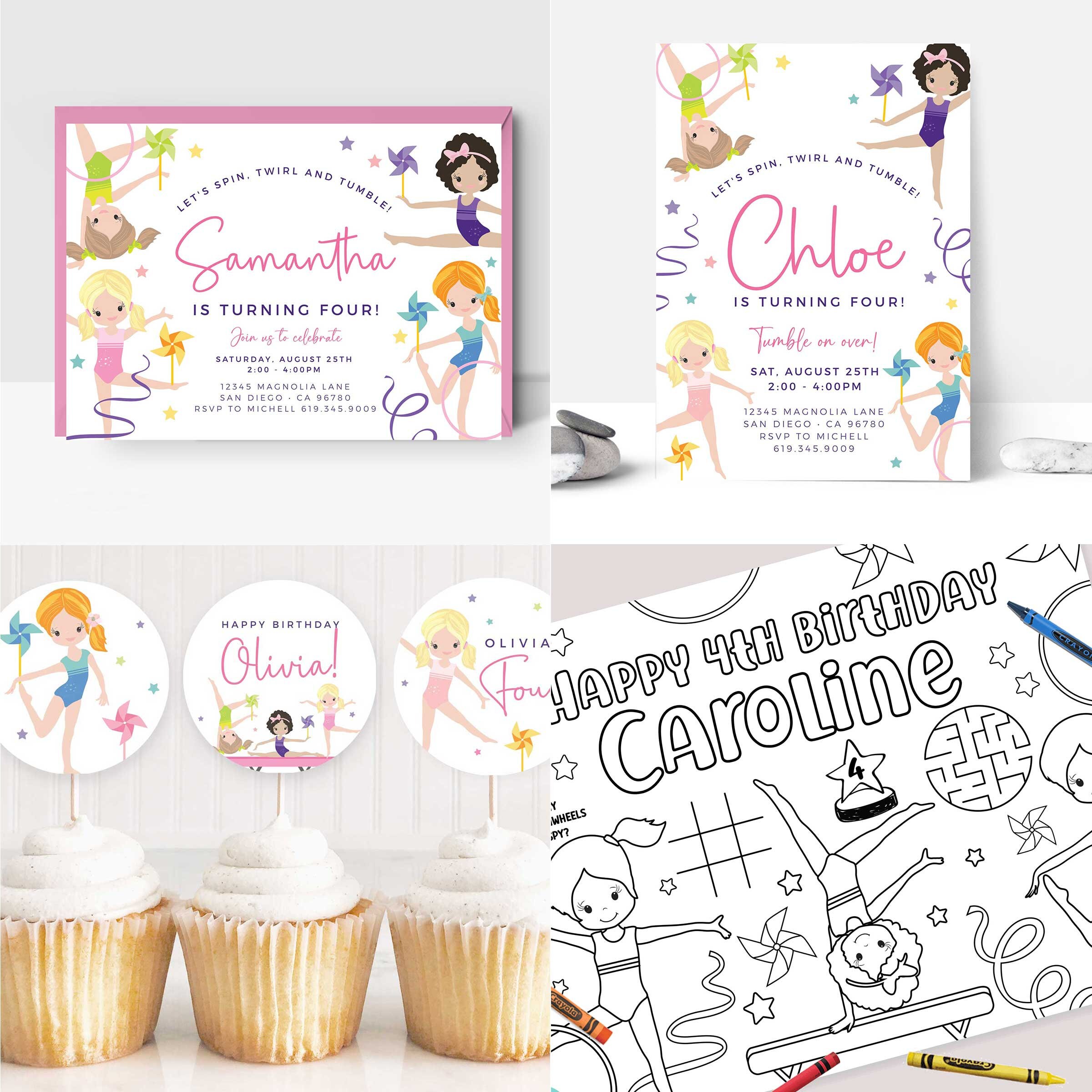 EDITABLE Gymnastics Water Bottle Labels • Pinwheels • Gymnastics ...