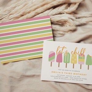 EDITABLE Popsicle Party Invitation, Popsicle Birthday, Let's Chill Pop ...