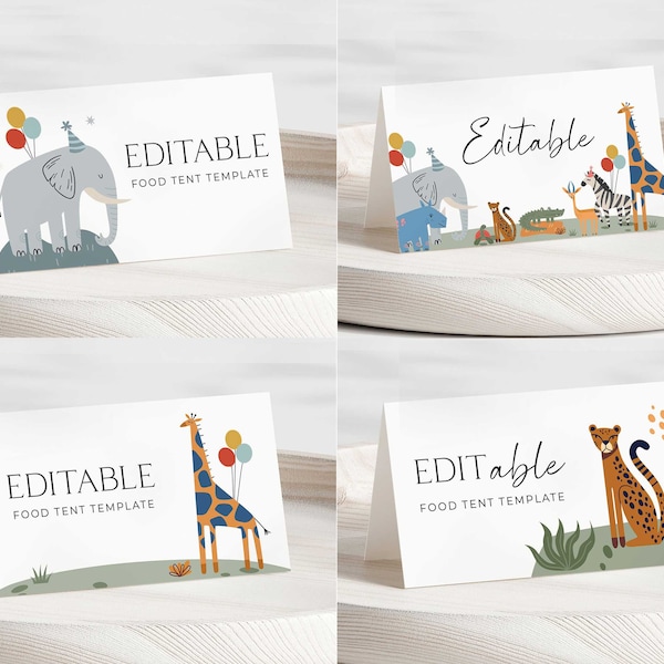 Jungle Table Tents - Etsy
