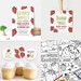 EDITABLE Strawberry Coloring Pages 4 Designs 8.5 X (Instant Download ...