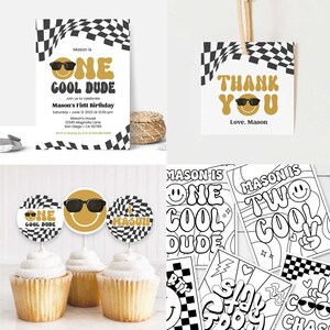 EDITABLE Cool Cool Dude Groovy Coloring Pages 5 Designs 8.5 X 11 ...