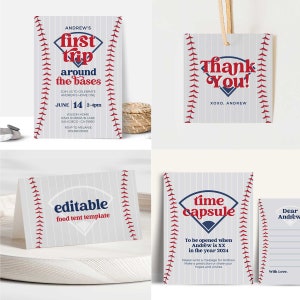 Editable Baseball Party Food Tent • Baseball Party Food Sign | Home ONE ...