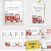EDITABLE Fire Truck Party Water Bottle Labels Food Label Fireman ...