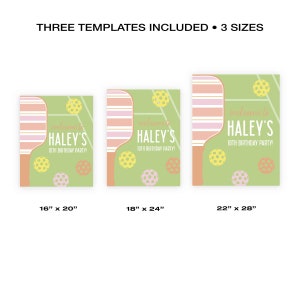 EDITABLE Pickleball Birthday Party Welcome Poster Welcome Sign 16x20 ...