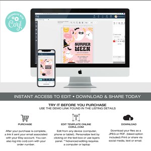 Summerween Birthday Invite, Summerween Party Invite, Spooky Summer ...