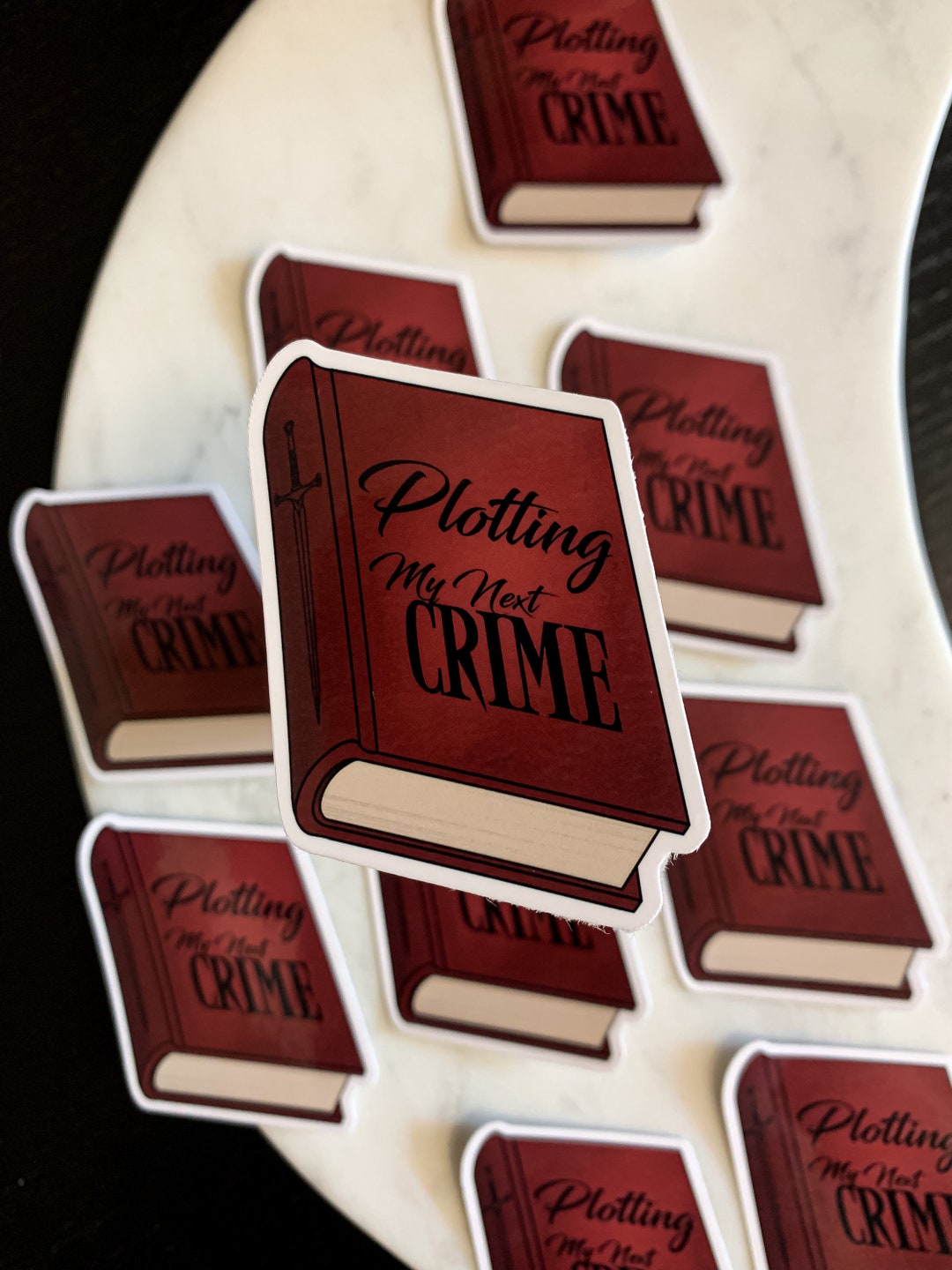Plotting My Next Crime Book Sticker Book Lover Sticker Gift Bookish ...