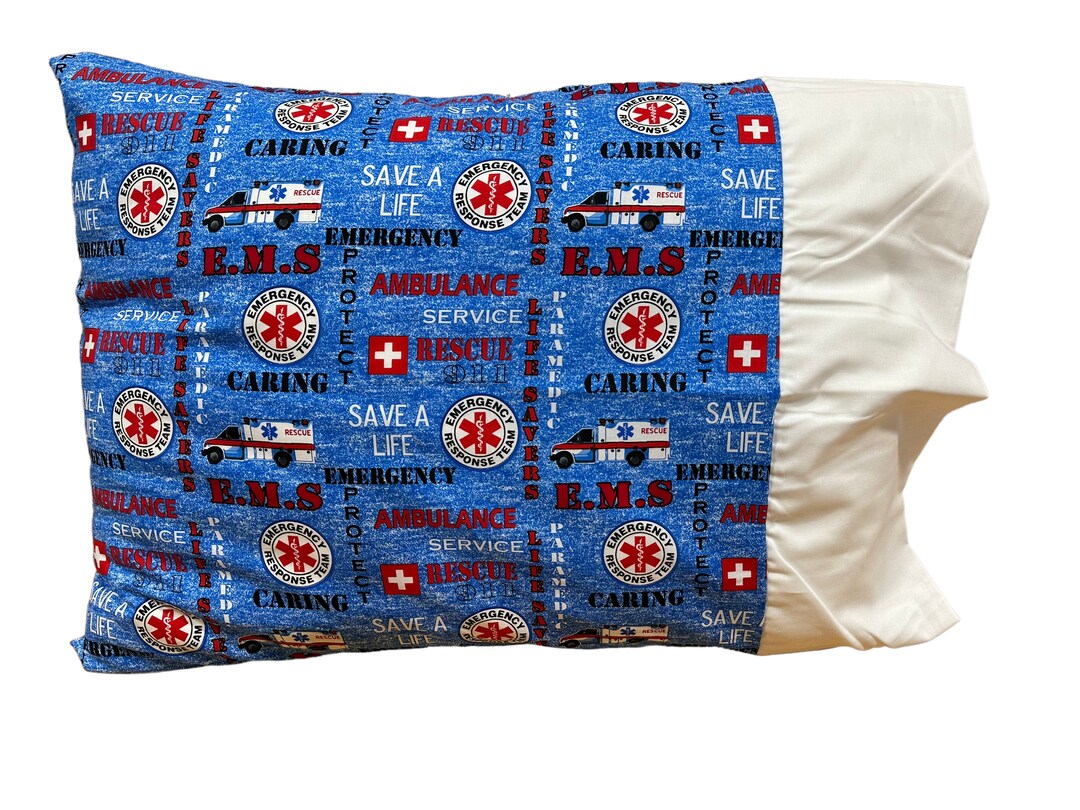 EMS Pillow Case-get Ambulance Pillow Case-rescue Pillowcase-fits ...