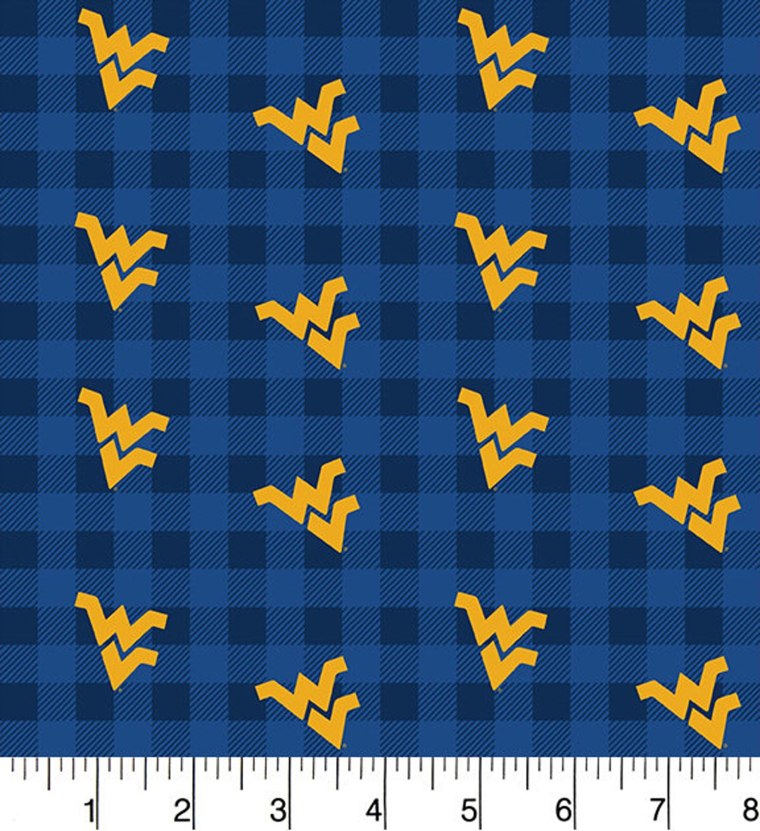 West Virginia University Cotton Fabric by Sykel-west Virginia ...