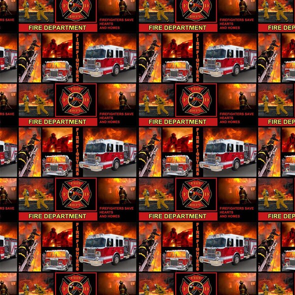 Fireman Fabric - Etsy