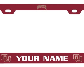 University of Denver License Plate Frame - Etsy
