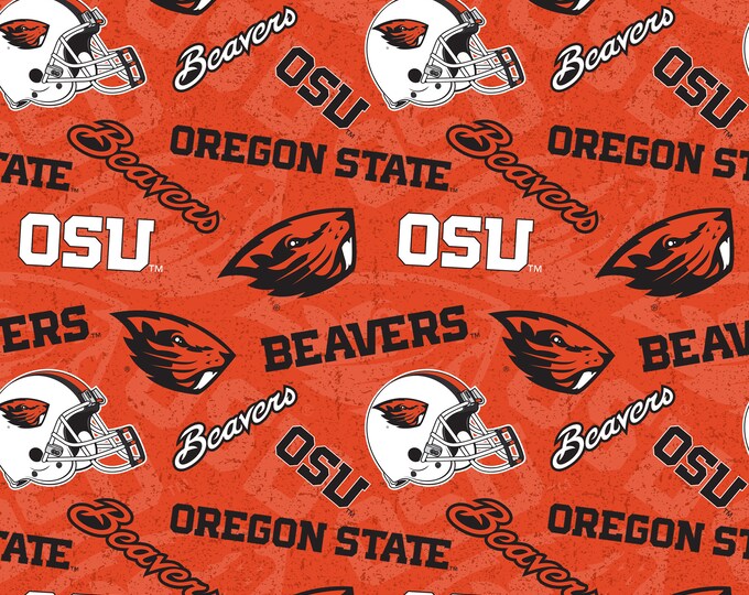 Oregon State University Cotton Fabric by Sykel-oregon State Beavers ...