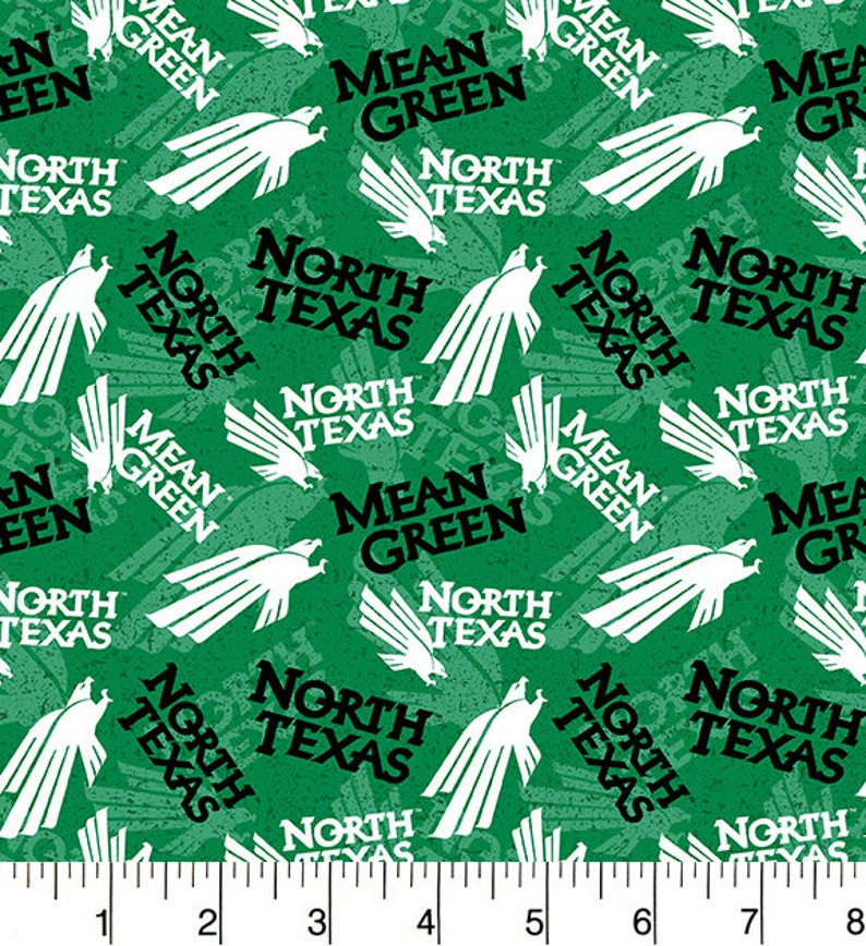 University of North Texas Cotton Fabric by Sykel-north Texas - Etsy