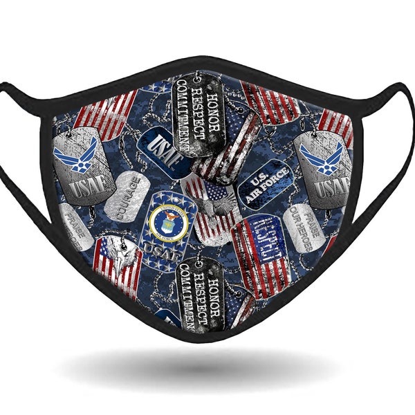Air Force Veteran Face Mask - Etsy