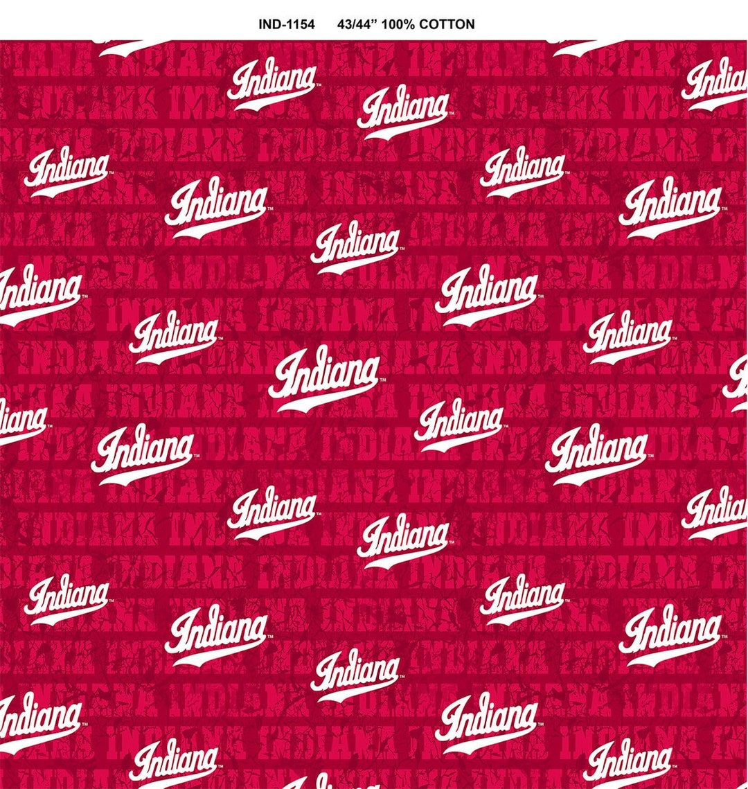 Indiana University Cotton Fabric by Sykel-indiana Hoosiers - Etsy