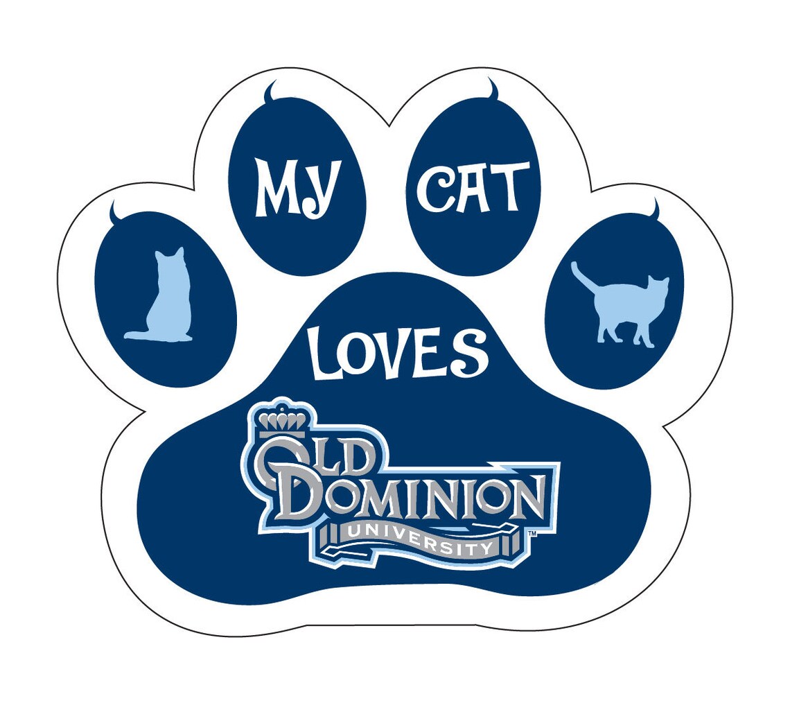 Old Dominion Monarchs Cat Paw Decal Sticker-old Dominion - Etsy