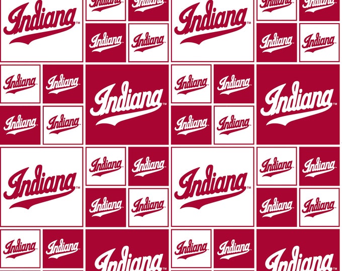 University of Indiana State Licensed FLEECE Fabric. See Description for ...