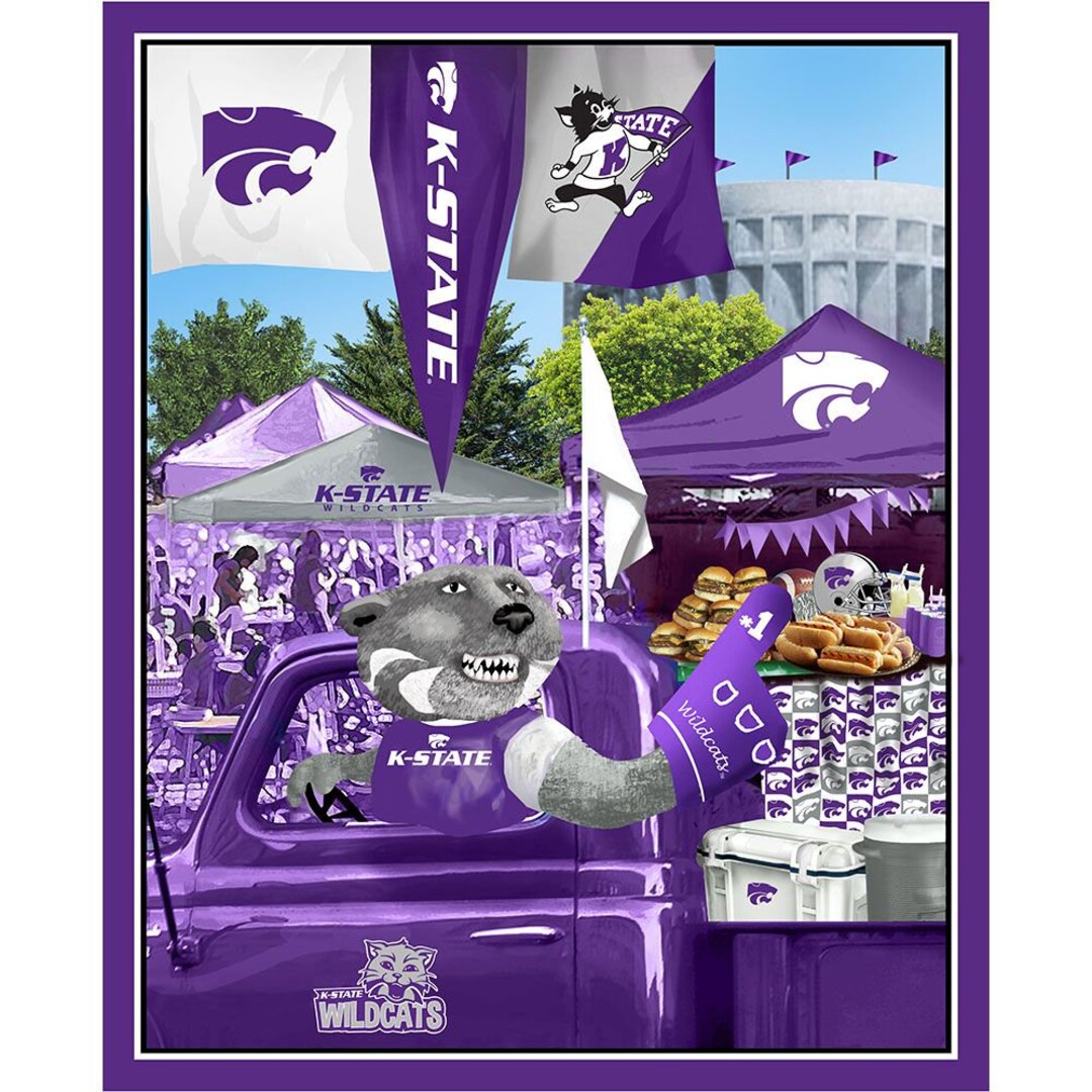 Kansas State University Cotton Fabric by Sykel-kansas State Wildcats ...