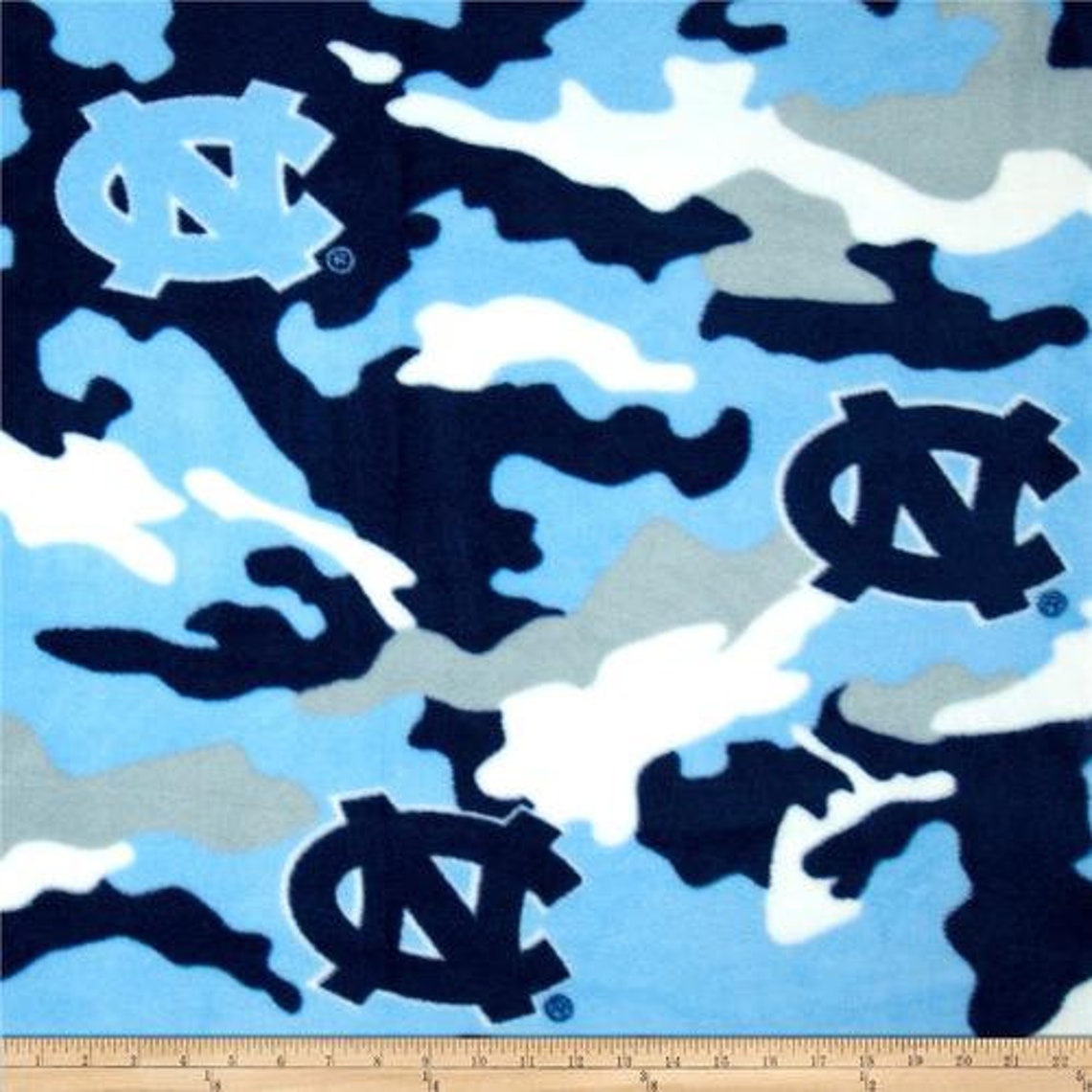 University of North Carolina Fleece Fabric by Sykel-unc Tar - Etsy