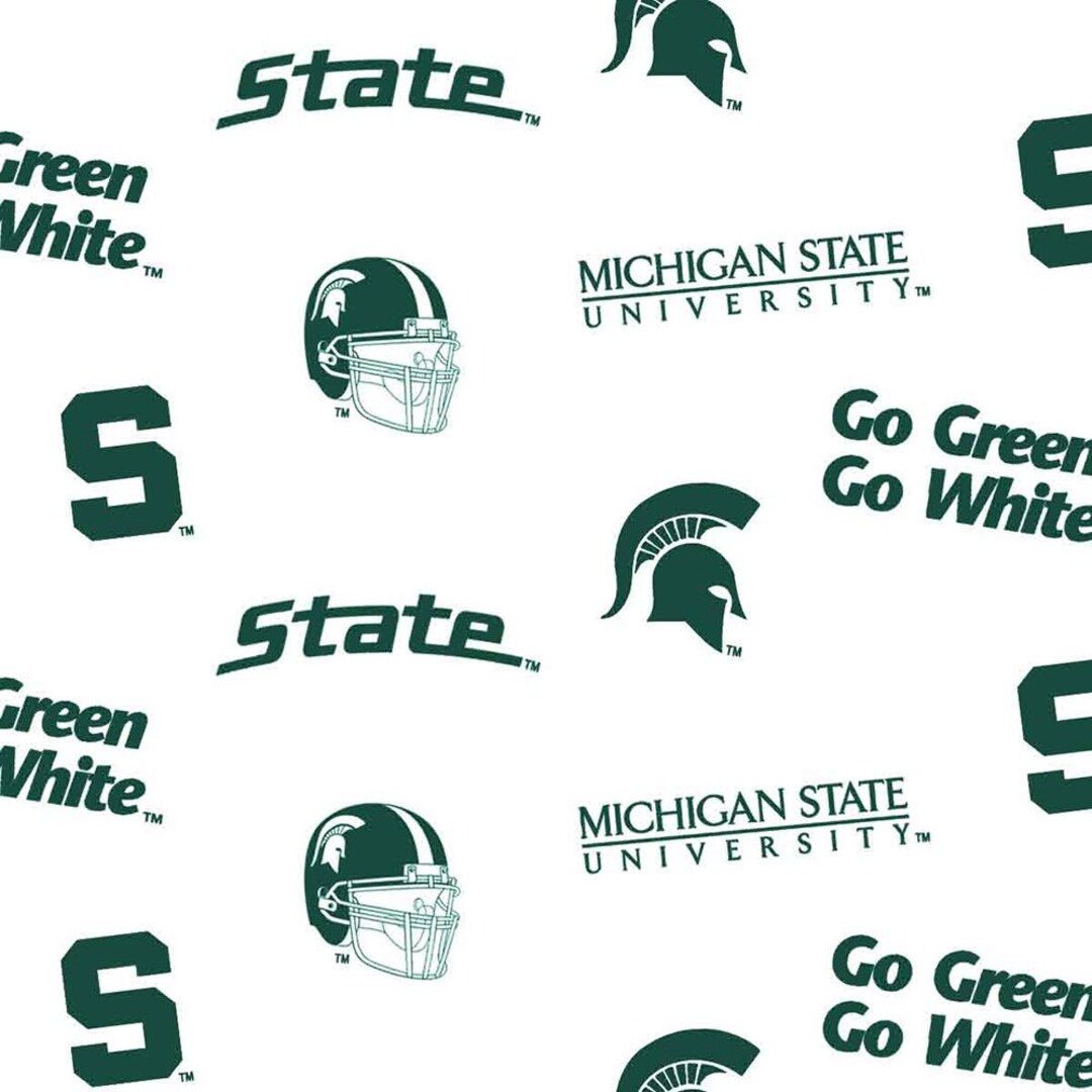 Michigan State University Cotton Fabric by Sykel-michigan State ...